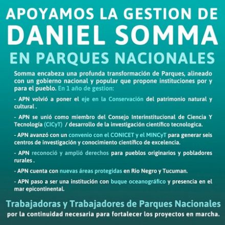 Renunció Daniel Somma, Presidente de la Administración de Parques ...